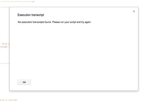 How To Enable Execution Transcript When This Script Runs Stack Overflow
