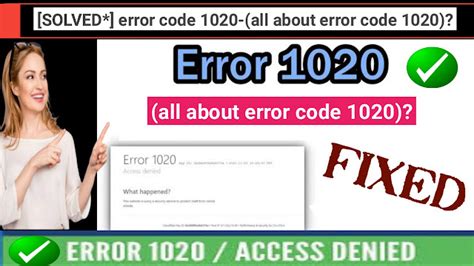 Solved Error Code 1020 All About Error Code 1020 Tech2wire