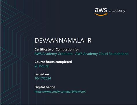 Deva Annamalai On Linkedin Awsacademy Cloudfoundations Aws Cloudcomputing Certification