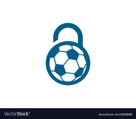 Soccer Security Logo Icon Design Royalty Free Vector Image