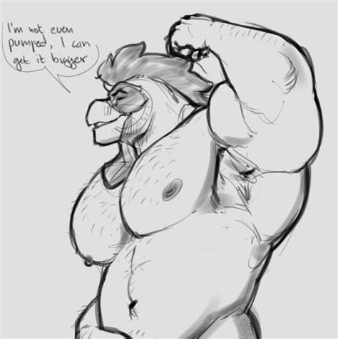 Rule 34 Armpits Avian Biceps Big Muscles Body Hair Chicken Falcon
