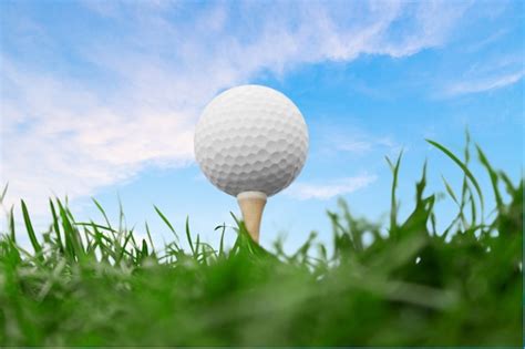 Premium Photo Golf Ball On Tee On Golf Course
