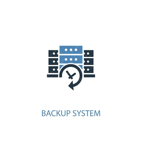 Premium Vector Backup System Concept 2 Colored Icon Simple Blue