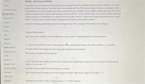 Solved Task 32 Test Scores Revisited You Never Were Very