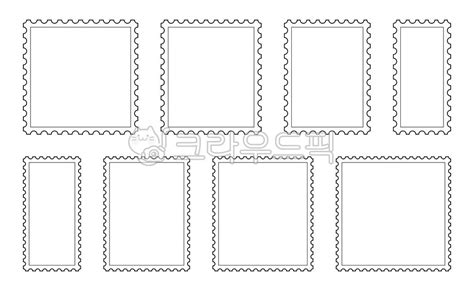 우표 테두리 우편 편지 틀 사진이미지일러스트캘리그라피 Murmur작가