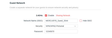 how to create a network for guests on the mercusys wi fi routers
