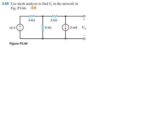 Solved Use Nodal Analysis To Solve The Following Problem