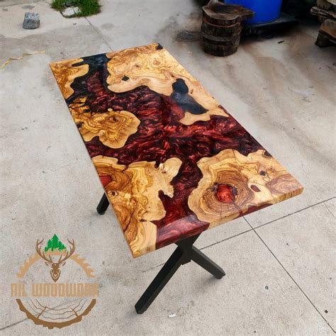 Personalized Design Resin Table Unique Wooden Resin Table For Dining Rooms Live Edge Dining