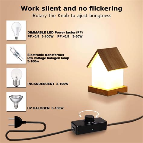 Tremelec Black LED Cord Dimmer With V W Trailing India Ubuy