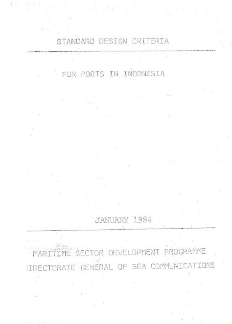 Pdf Standar Design Criteria For Port In Indonesia Dokumen Tips