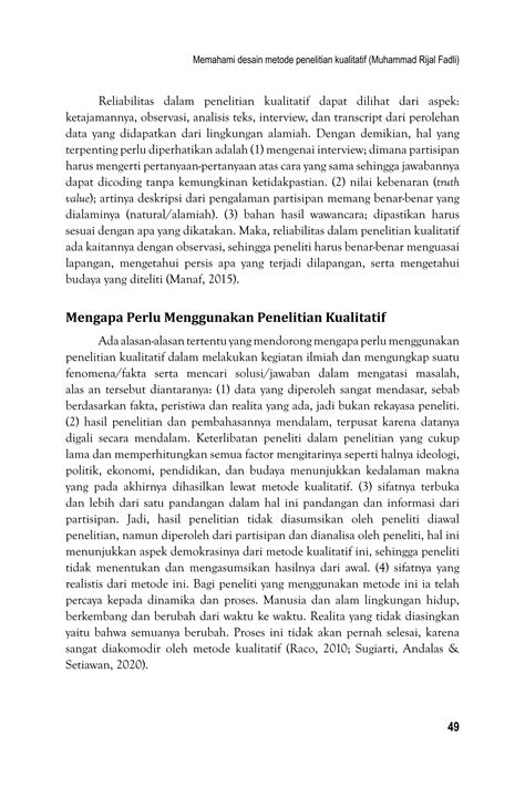 Memahami Desain Metode Penelitian Kualitatif Pdf