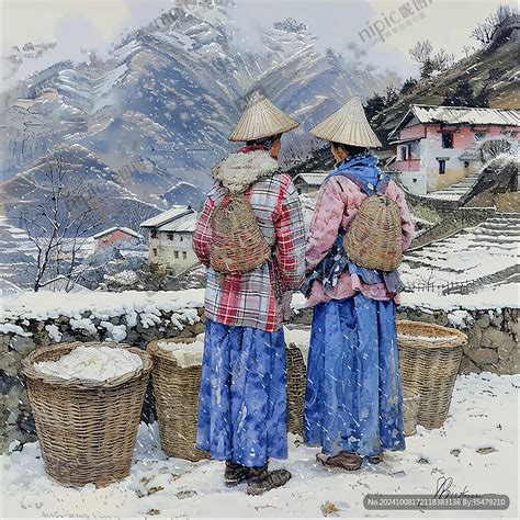 Ai创作图手绘挎篮子的村姑 人物劳作场景画 挎篮子的人 高山族男女 朝鲜族生产劳动场景 挑担子的农妇 朝鲜民俗画 背竹篓的山里人 提篮人物素材 农家用品油画 提篮子农妇 抱背篓的姑娘 朝鲜族