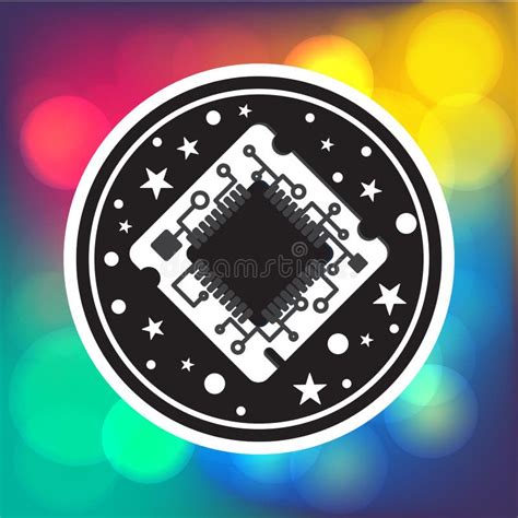 computer processor chip stock illustration illustration of motherboard