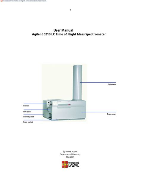 Manuel Lcms V21 Mai 2009fr En Pdf Mass Spectrometry