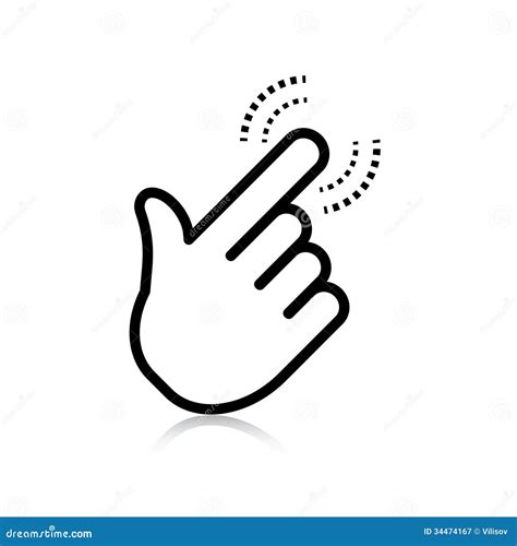 Click Icon Stock Vector Illustration Of Point Depress 34474167