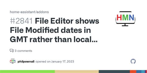 File Editor Shows File Modified Dates In Gmt Rather Than Local Timezone