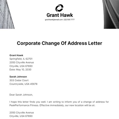 Address Change Request Letter To Bank Format Exle Infoupdate Org