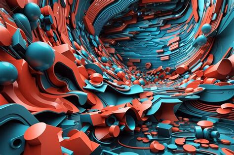 Premium Ai Image 3d Abstract Technology Background