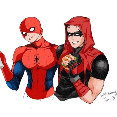 子懿子易 on Instagram meet PeterParker and JasonPeterTodd jasontodd peterparker redhood