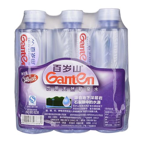 品店 百岁山饮用天然矿泉水348ml 6 饮用纯净矿泉水 热卖 品店官方旗舰店