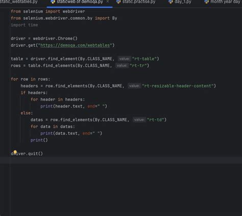 Day06100🚀 Extracting Web Table Data With Selenium 🖥️ Automating Web