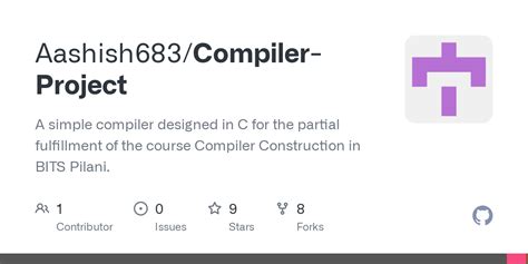 Github Aashish683compiler Project A Simple Compiler Designed In C For The Partial