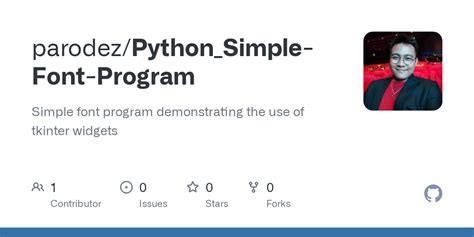 Github Parodezpythonsimple Font Program Simple Font Program