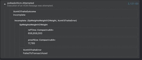 polkadot failedtotransactasset error while sending assets from local