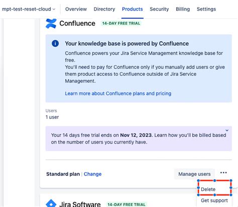 Resetting Site If You Have Two Or More Distinct Cloud Products On Your Instance Atlassian