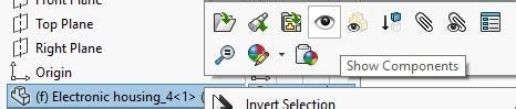 How To Hide Or Show Components In SOLIDWORKS Assemblies