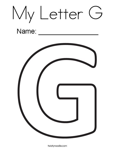Coloring Page For Letter G