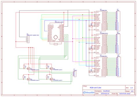 RGB Led Cube 4x4x4 OSHWLab