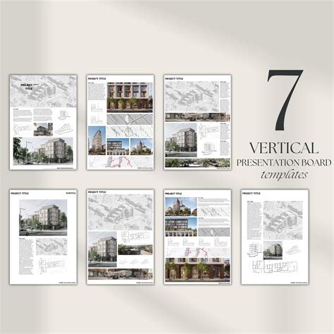 Architecture Presentation Board Templates Canva A1 Presentation Board Layout Template Etsy