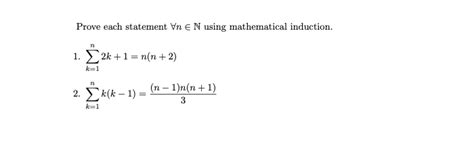 solved prove each statement ∀n∈n using mathematical