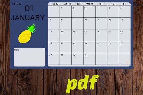 January 2024 Blue Calendar Gráfico Por Super Design · Creative Fabrica