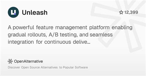 Unleash Open Source Alternative To Launchdarkly Statsig And Optimizely Openalternative