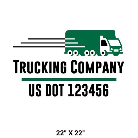 Company Trucking Truck Decal With Regulation Numbers Usdot Truck
