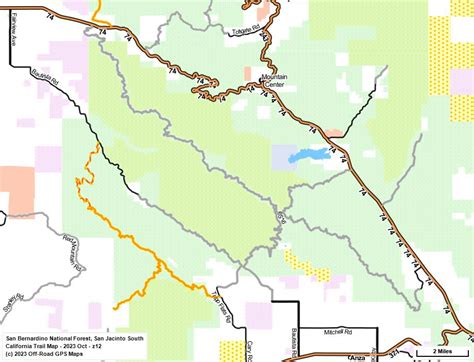 San Jacinto Wilderness California Trail Map