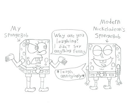My Spongebob Meets Their Spongebob Sketch By Spider Jack39 On Deviantart