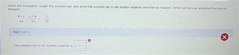 Solved Solve The Inequality Graph The Solution Set And Chegg