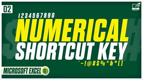 Keyboard Shortcut In Excel With Numbers Keyboardshortcuts Excel Youtube