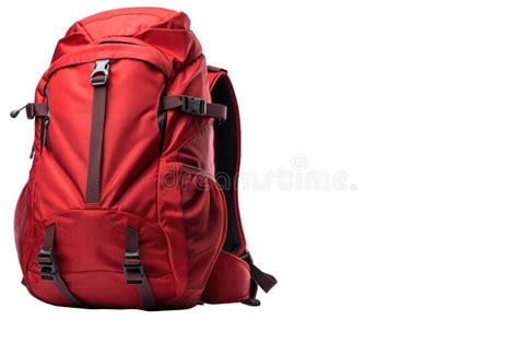 Red Backpack On White Background Stock Illustration Illustration Of