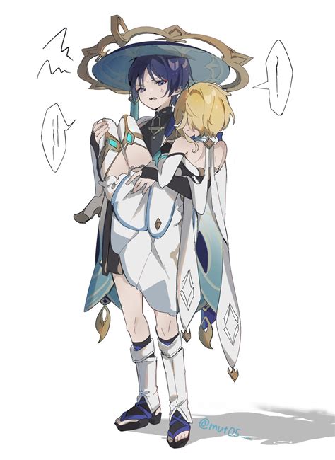 Lumine Scaramouche And Wanderer Genshin Impact Drawn By Mut Danbooru