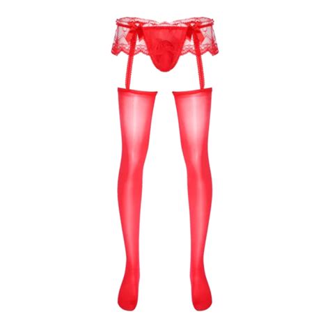 Pantis De Lencer A Transparentes De Encaje Con Falda Para Hombre Lenceria Masculina