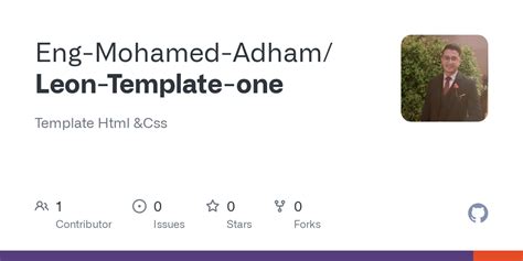 Github Eng Mohamed Adhamleon Template One Template Html Andcss