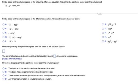 Solved Find A Basis For The Solution Space Of The Following Chegg Com