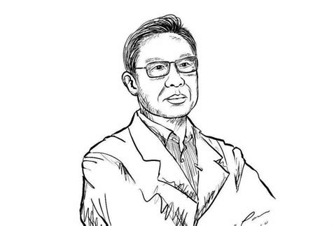 中国钟南山爷爷简笔画 图库 五毛网