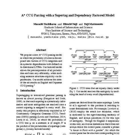 A Ccg Parsing With A Supertag And Dependency Factored Model Acl