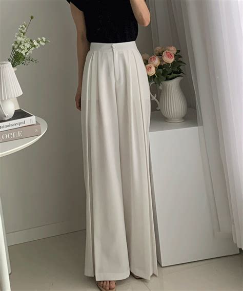 ~10특가 얇고우아한🩵브랜드퀄 썸머 하이웨스트 플리츠 핀턱 여름 슬랙스하객룩오피스룩여신핏여름하객룩 에이블리