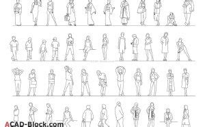CAD People In Swimwear DWG Free CAD Blocks